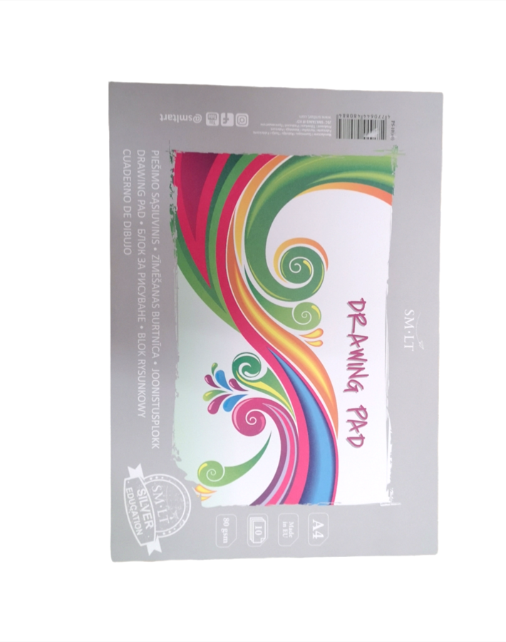 Piešimo sąsiuvinis A4, 80gsm, 10 lapų - Akvarelinis, piešimo popierius ...